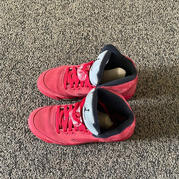 Other | Red Suede Jordan 5s | Poshmark